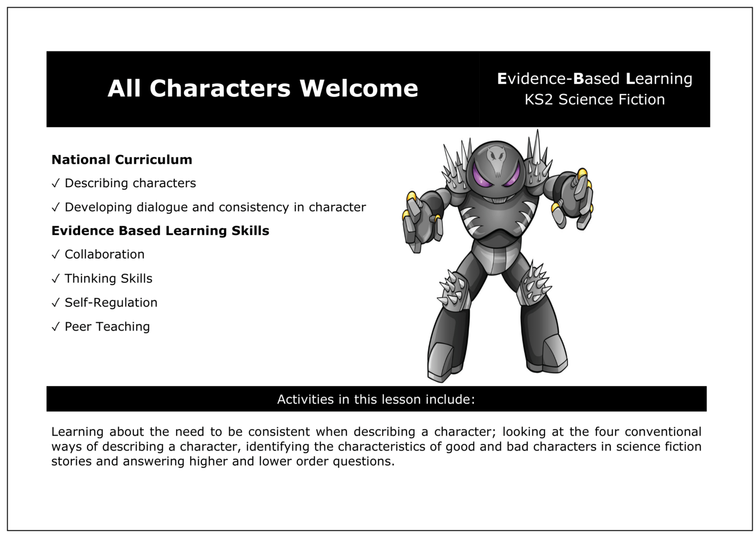 The four ways of describing a character.