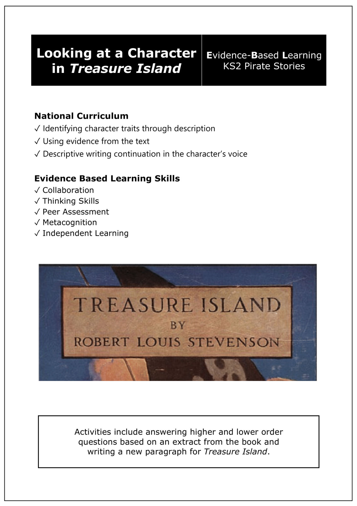 An extract from the book Treasure Island.