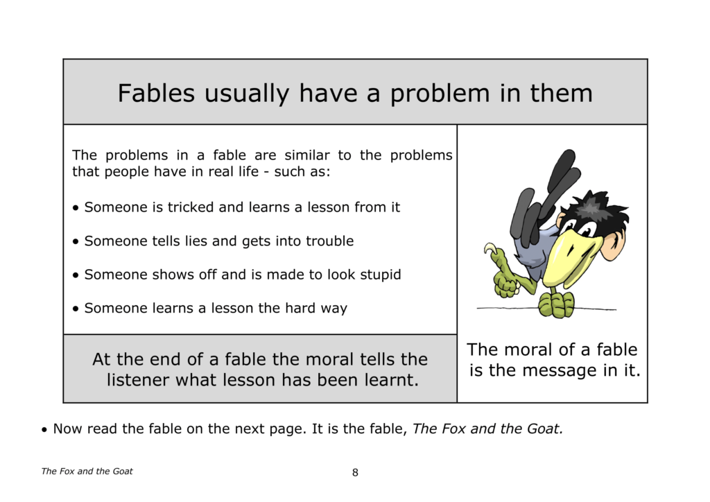 The Fox and The Goat - Evidence Based Learning Fables Lesson