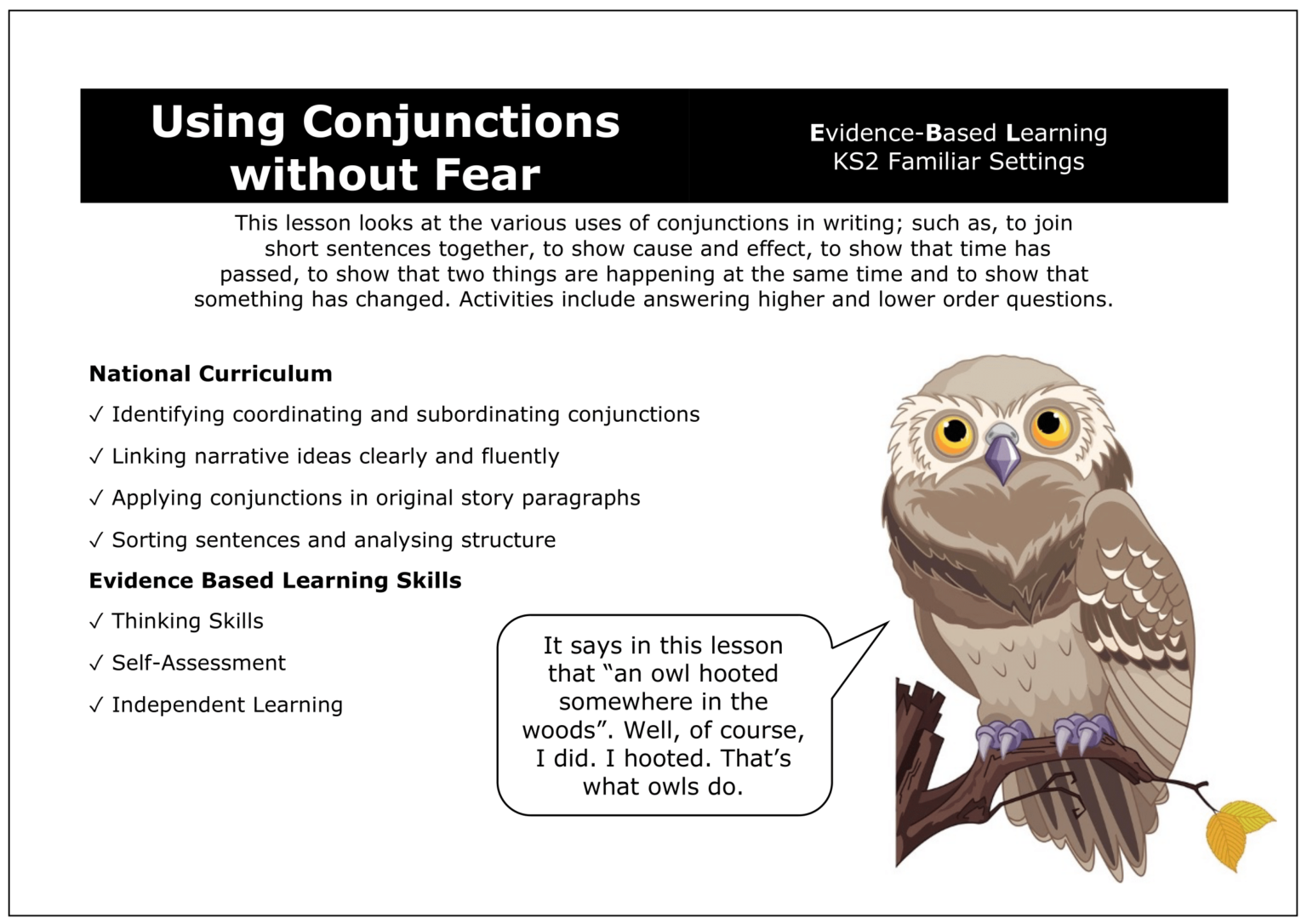 The various uses of conjunctions in writing.